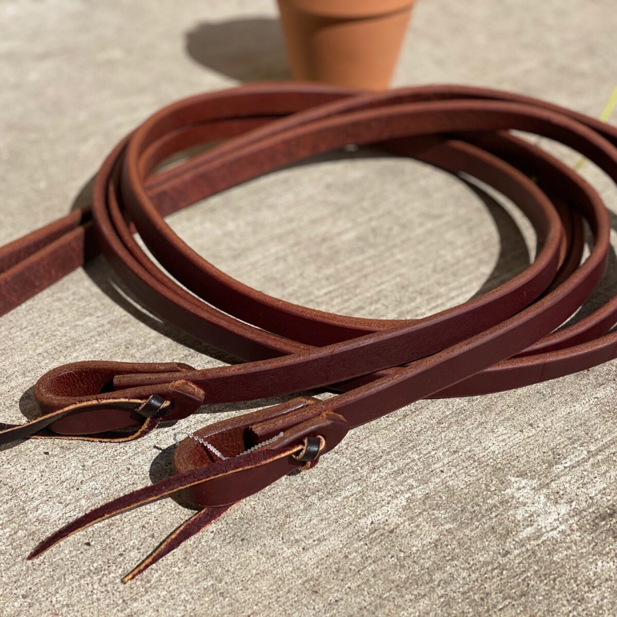 Dennis Moreland Doubled and Stitched Heavy Split Reins - The Saddle House